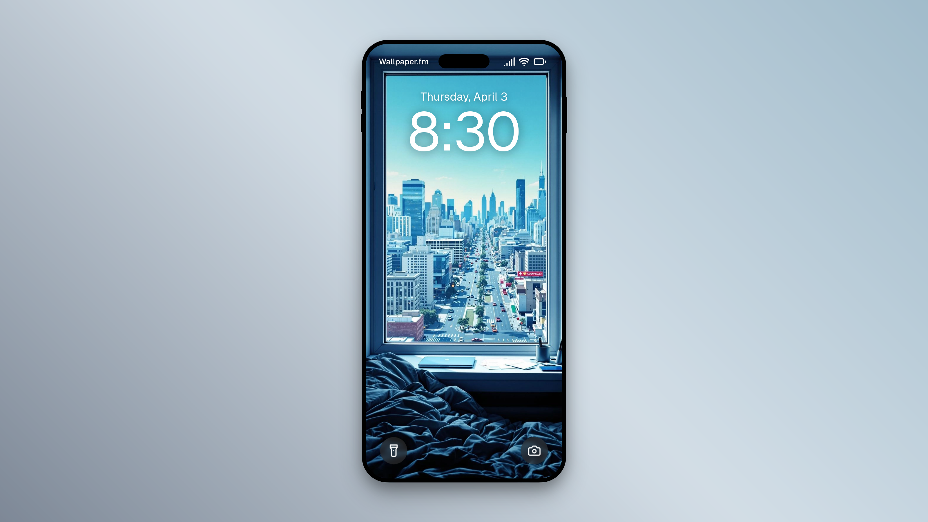 Minimalist Study with Midday City View