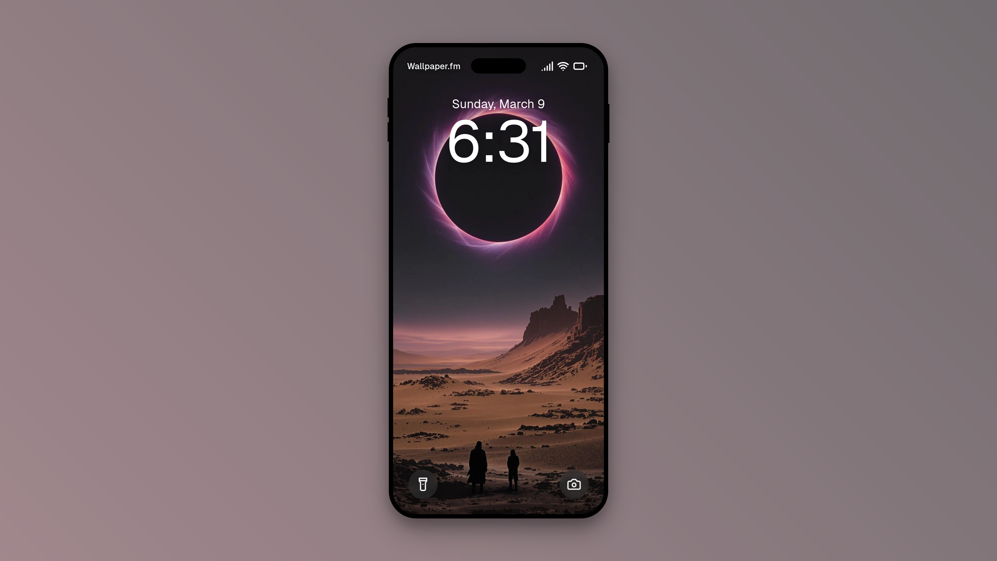 Eclipse Over Dunes