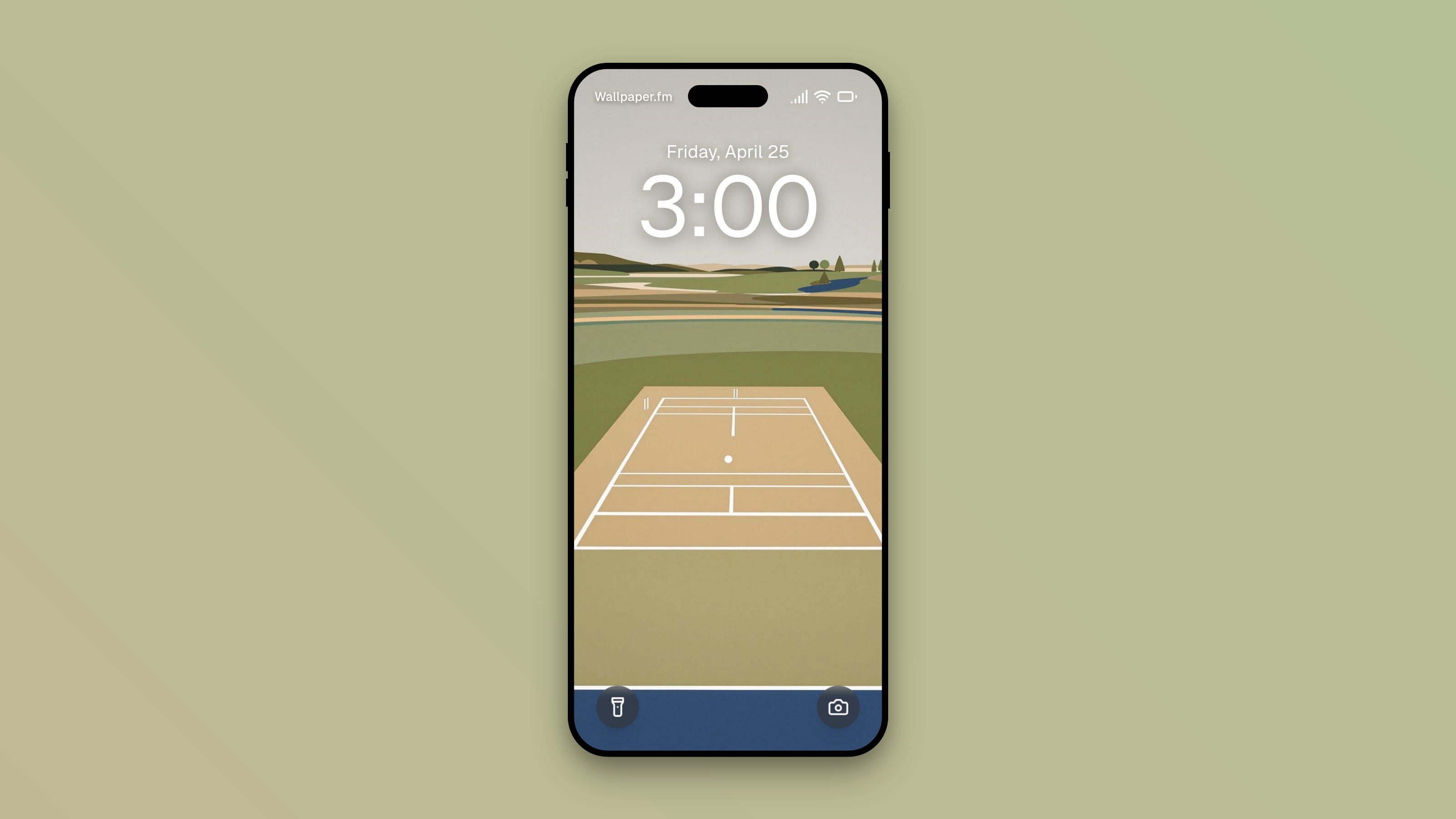 Minimalist Cricket Pitch Scene